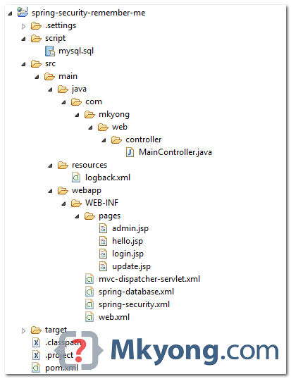 Spring Security Remember Me Example