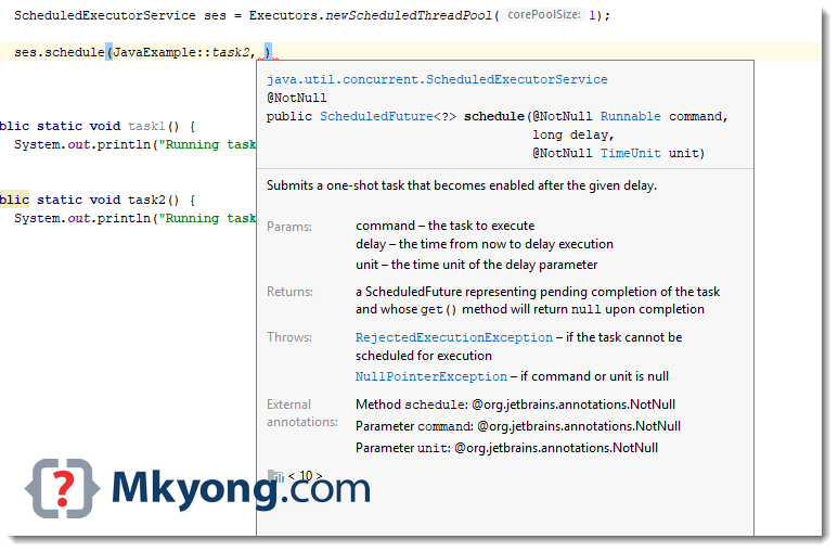 Intellij IDEA - How to show method signature? - Mkyong.com